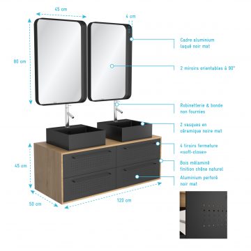 Meuble salle de bain - design et fonctionnel - Aurlane