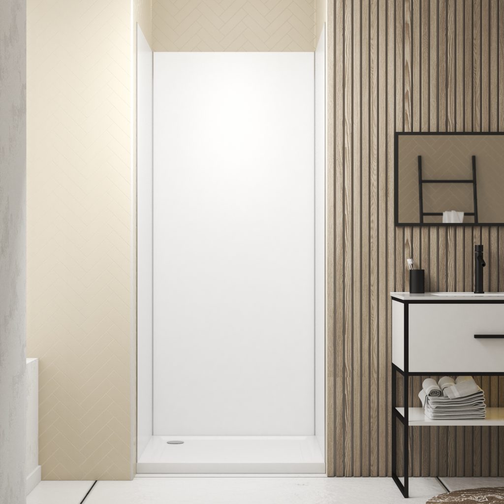 Pack de 3 Panneaux Muraux Aluminium BLANC 90x210 cm avec Profilés ...